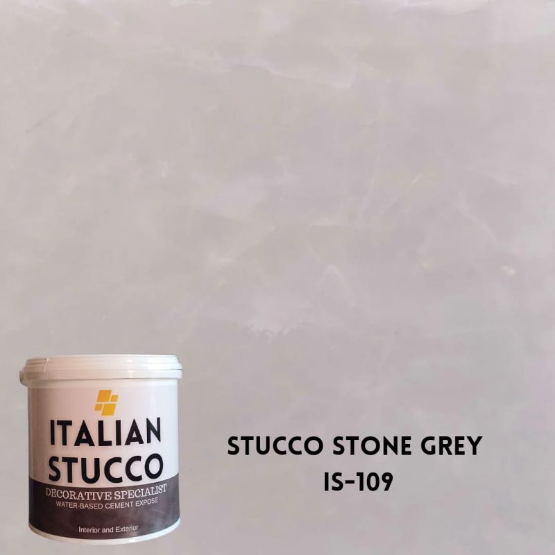 Jual Cat motif semen ekspos Italian Stucco paint - stone grey - 1 kg ...