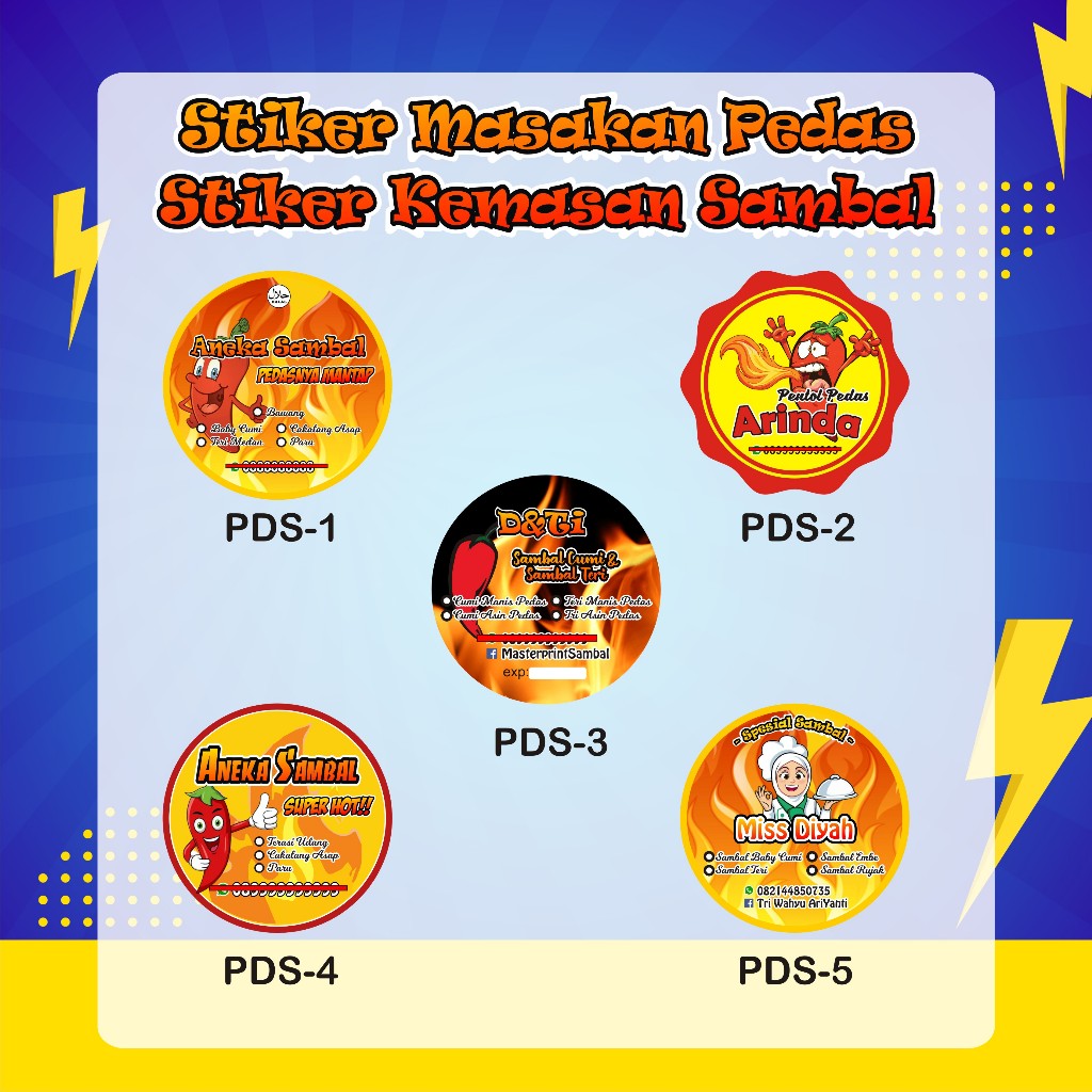 Jual Stiker Sambal, Makanan Pedas | Shopee Indonesia