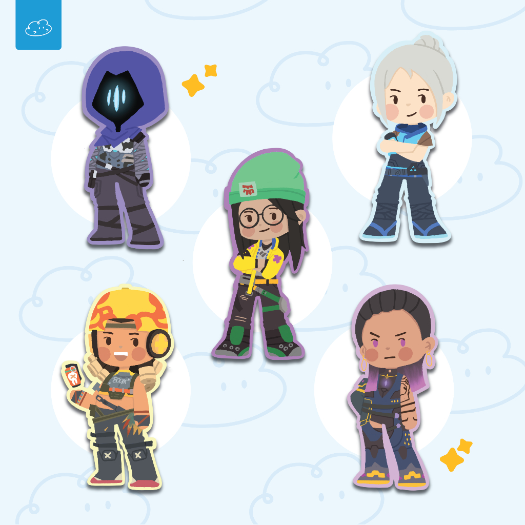 Jual Sticker Agent Valorant | Sticker Glitter Valorant Agent | Shopee ...