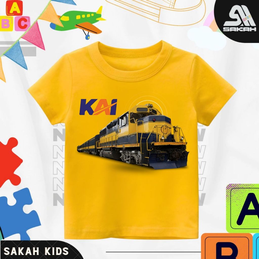 Jual Kaos Anak Custom Nama Combed 30s KAI KERETA API 14 Untuk Anak dan Hadiah Anak Laki-Laki dan ...