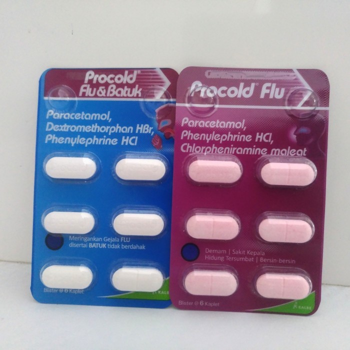 Jual Procold 1 STRIP ISI 6 KAPLET - Meredaka Demam, Pilek dan Batuk ...