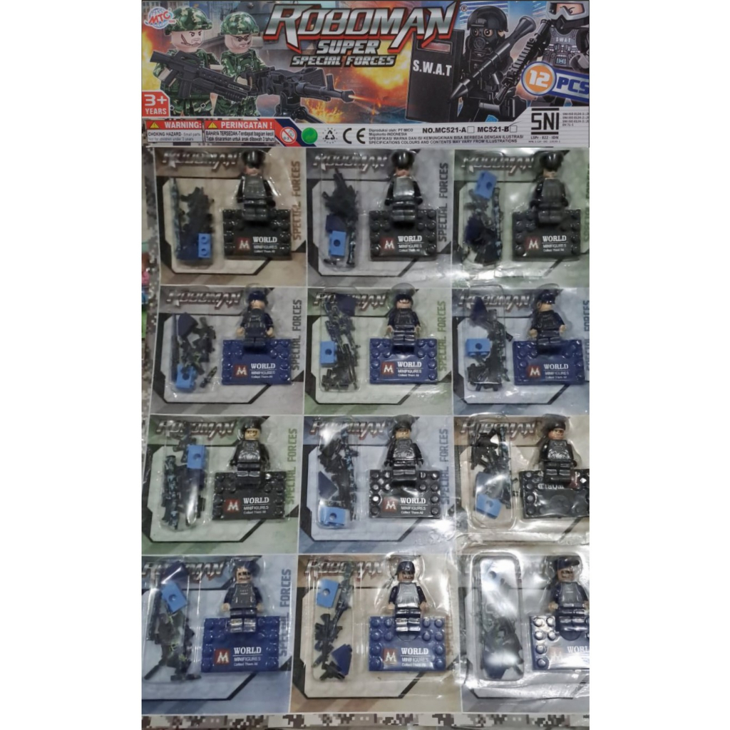 Jual Brick Roboman Mainan Anak Special Forces SWAT Pasukan Polisi ...