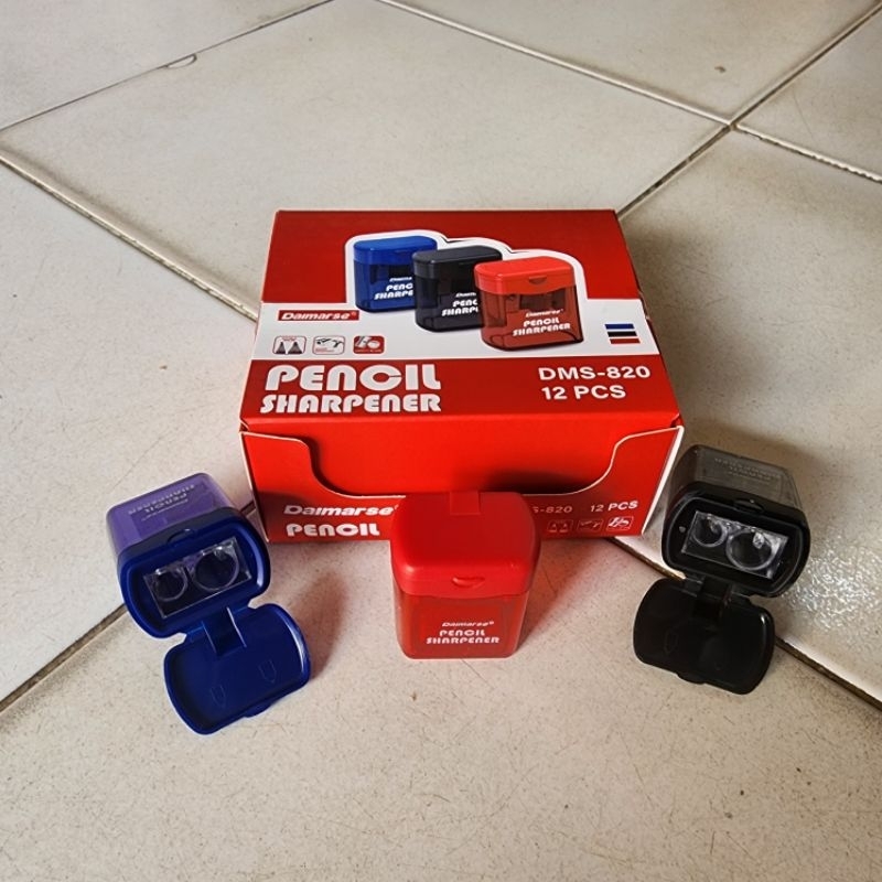 Jual Serutan/ peruncing/ rautan 2lobang DMS-820 bentuk segiempat unik ...