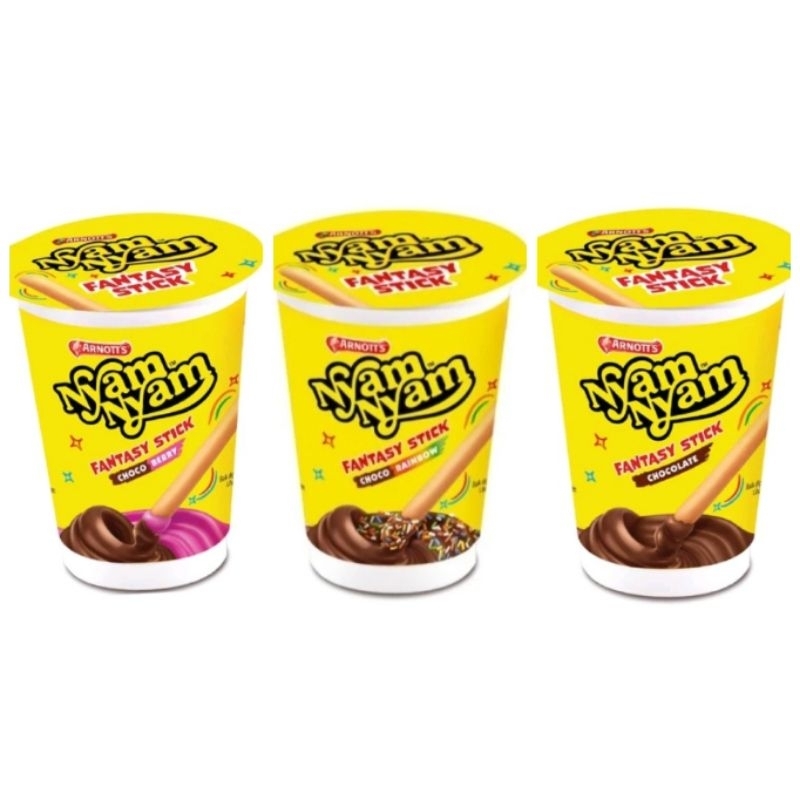 Jual Nyam Nyam Fantasy Stick Coklat/Choco Rainbow/Choco Berry 25G ...
