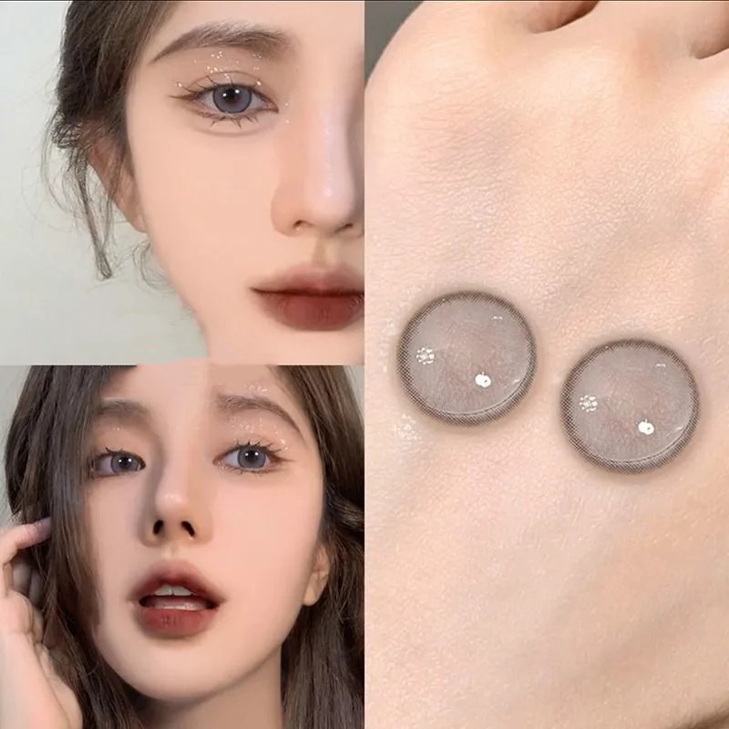 Jual (COD)Sepasang lensa kontak berwarna diameter 14.2MM softlens ...