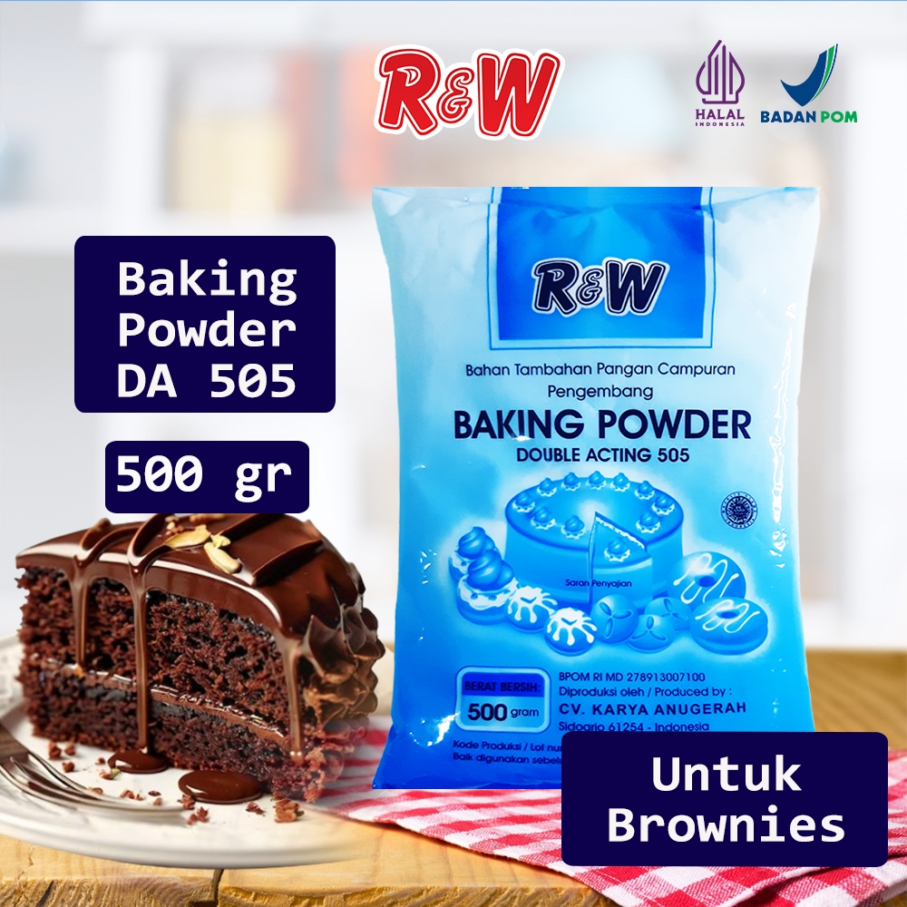 Jual Baking Powder Double Acting DA 505 Pengembang Kue Rajawali R&W 500 ...
