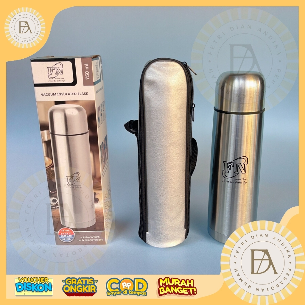 Jual Thermos Stainlis FN 750 ML / Termos Stainlis Panas | Shopee Indonesia