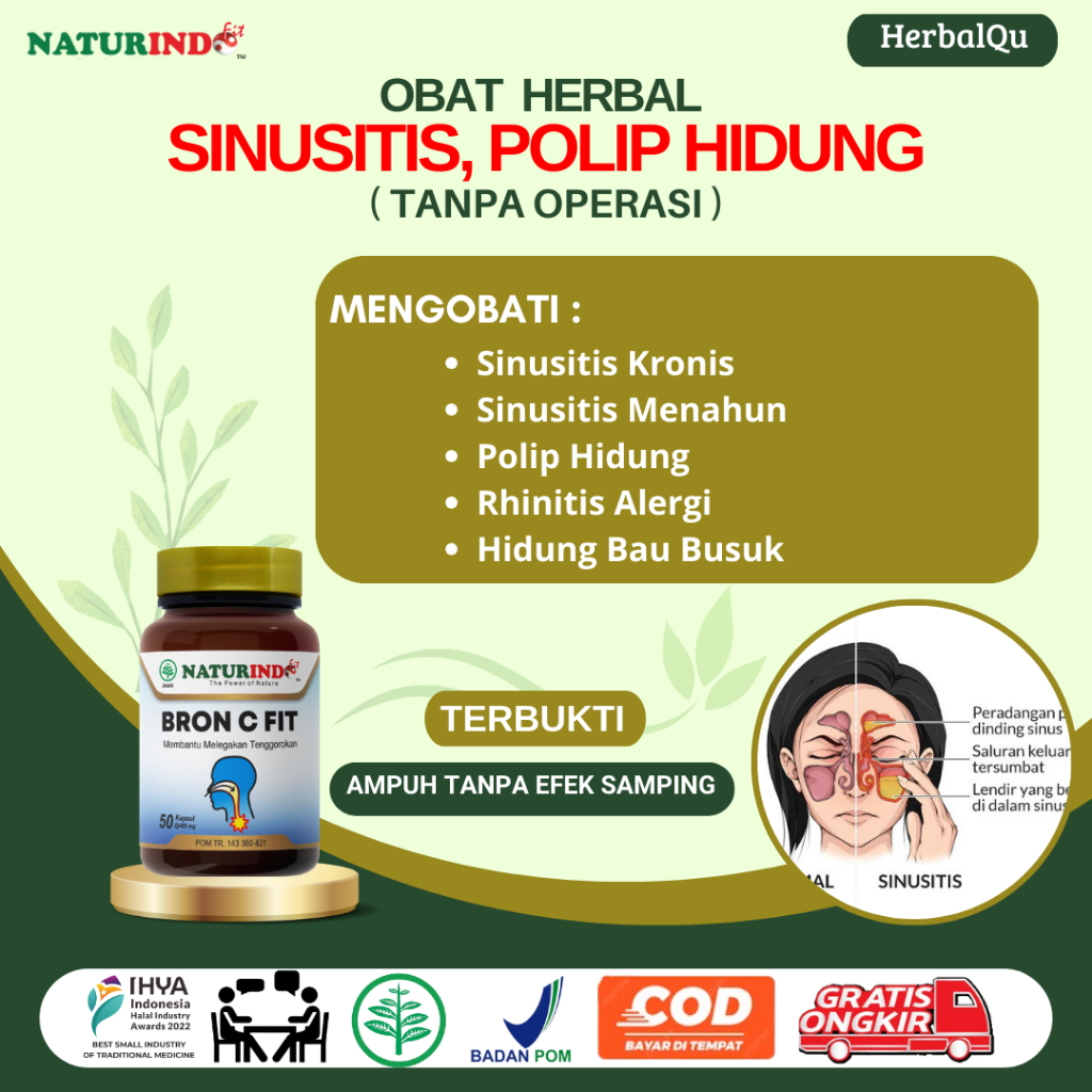 Jual Obat Sinusitis Polip Hidung Rhinitis Alergi Kronis Akut Pilek ...