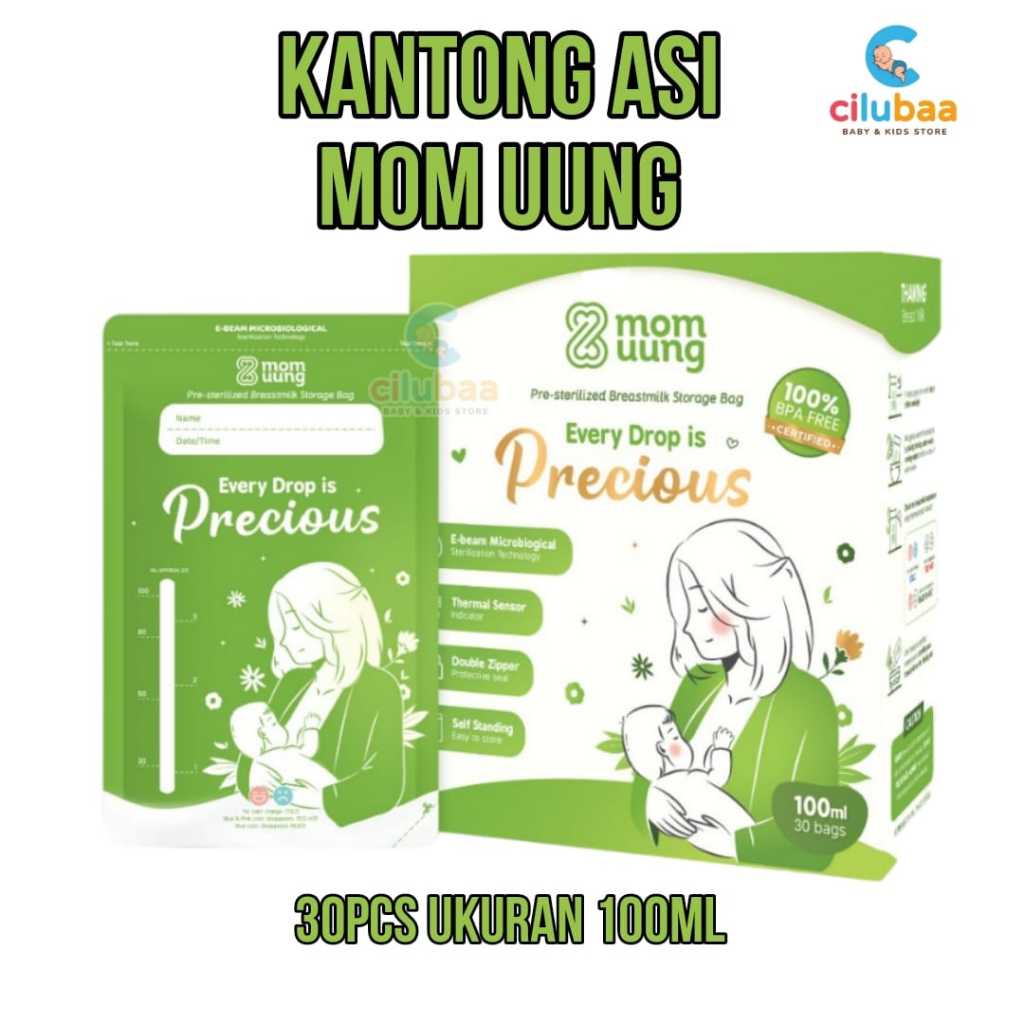 Jual MOM UUNG KANTONG ASI - ASI BAG isi 30pcs - 100ml - Breastmilk Bag Mom Uung Pre-sterilized ...