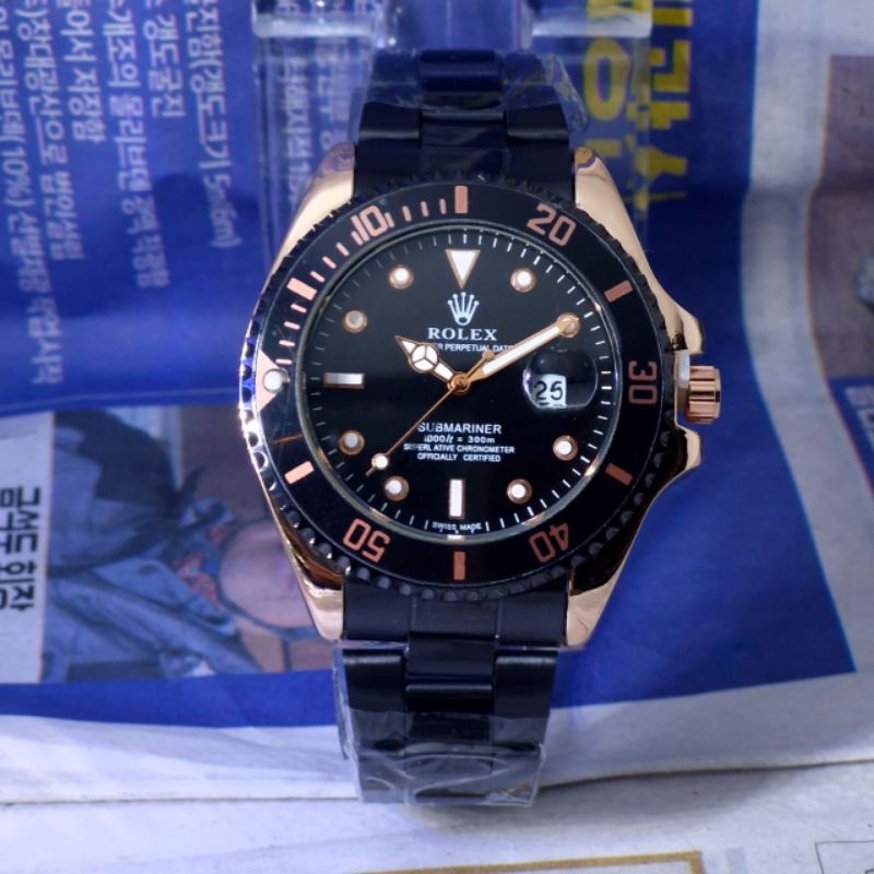 Jual Jam Tangan Pria Rolex 6008 Stainless Tanggal Aktif | Shopee Indonesia