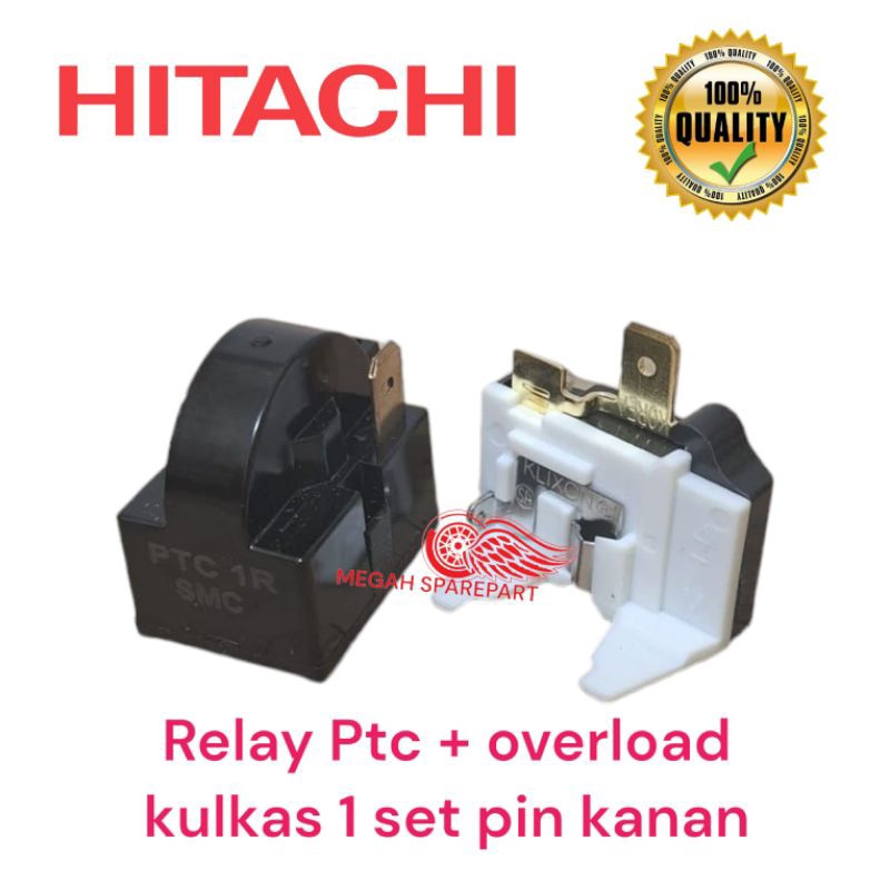 Jual Relay PTC overload kulkas HITACHI 1 PIN KANAN 1 dan 2 pintu ...