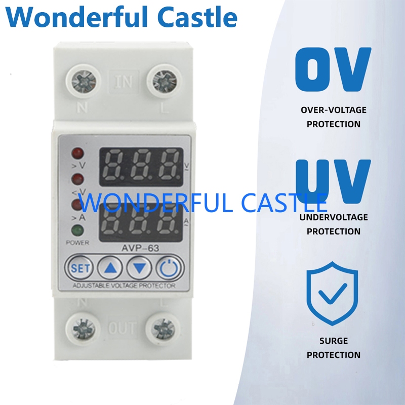 Jual Digital Din Rail Over current Under Voltage Protection recoverable ...