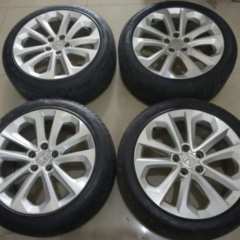 Jual VELG MOBIL BEKAS ORIGINAL HONDA ACCORD RING 18 LEBAR 8 Et55 Pcd 5x114,3 + Ban | Shopee ...