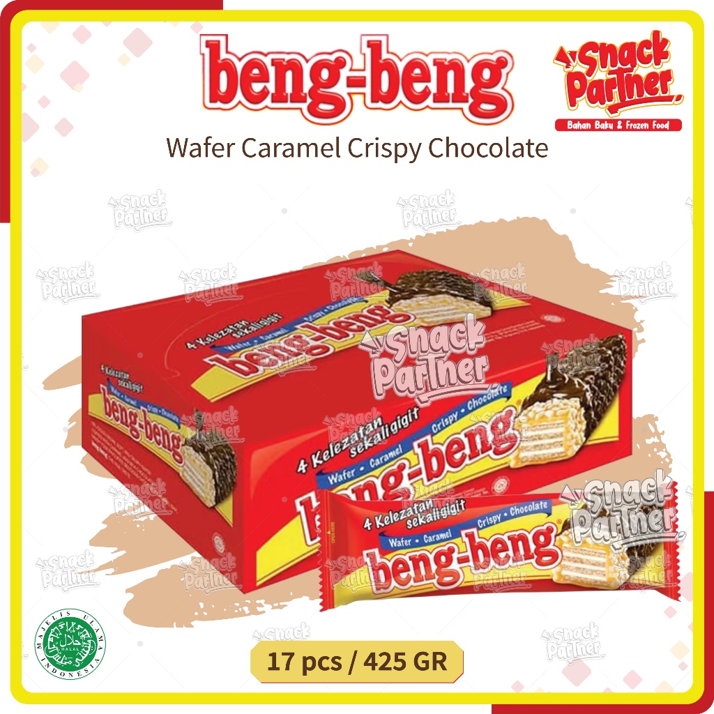 Jual BENG BENG 17 PCS / KOTAK 425 GR - Snack Wafer Caramel Crispy ...