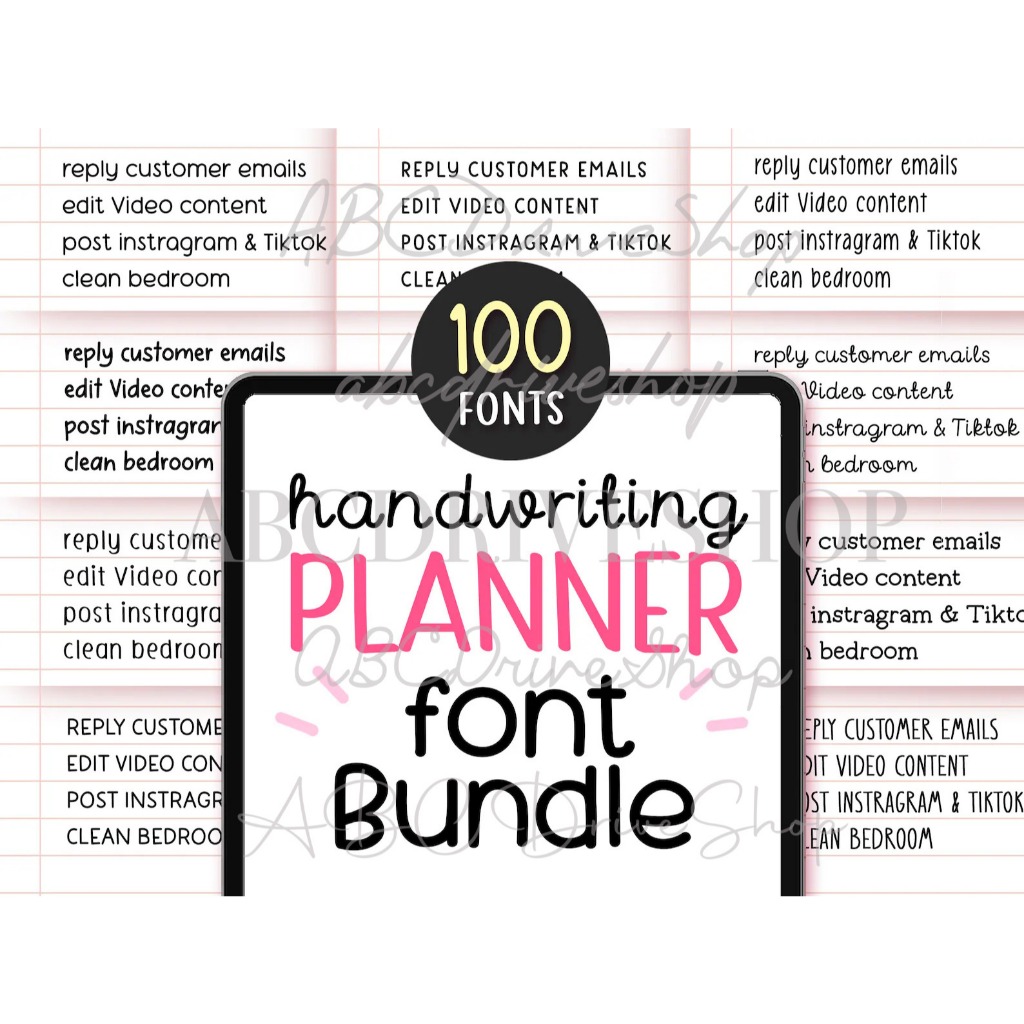 Jual Fonts - 100 Aesthetic Handwritting Handwritten Fonts for ...