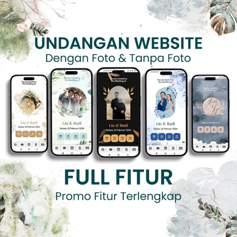 Jual Undangan Digital Website Pernikahan Custom | Full Fitur Tema ...