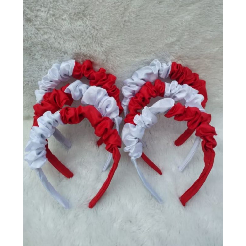 Jual LUSINAN bando merah putih | bandana bando nagita merah putih ...