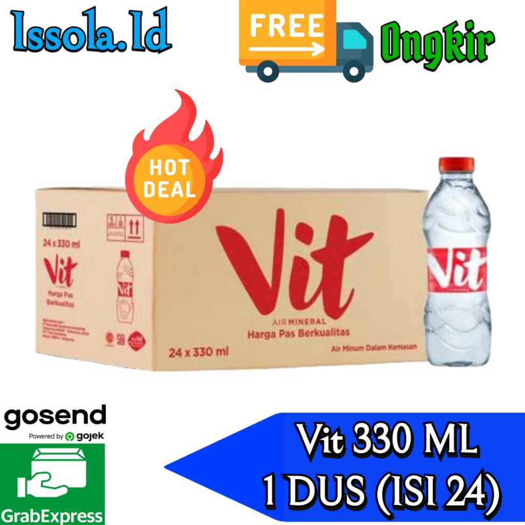 Jual VIT AIR MINERAL KEMASAN BOTOL 330 ML X 24 PCS | Shopee Indonesia