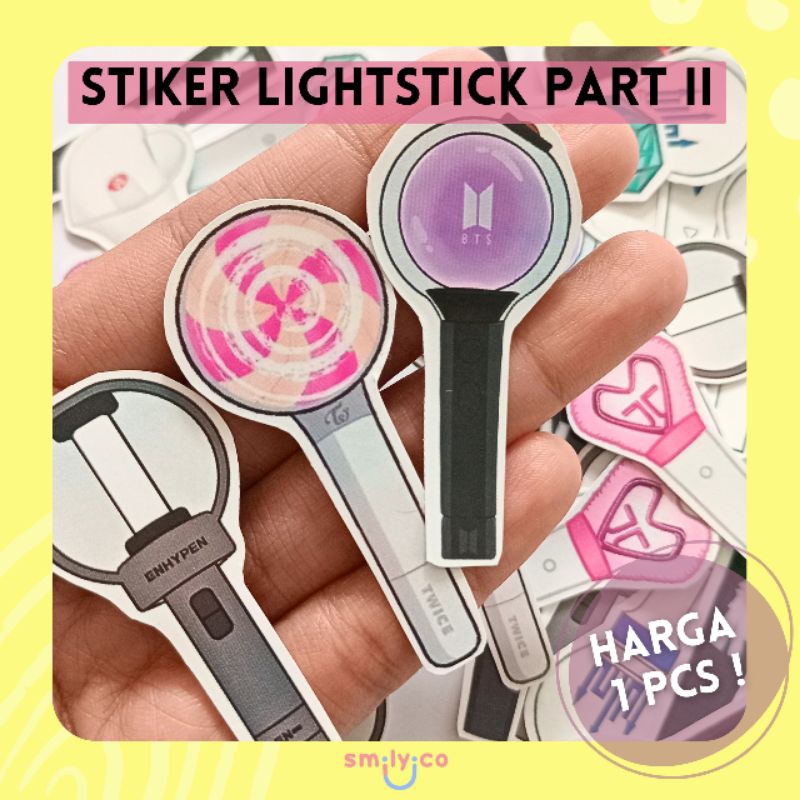 Jual [PART 2] Stiker Lightstick Mini Kpop/Sticker Lightstick BTS ...