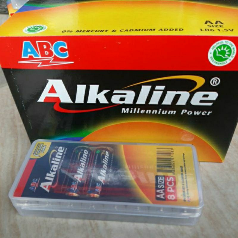 Jual BATU ABC ALKALINE AA A2 1,5V ISI 8PCS | Shopee Indonesia