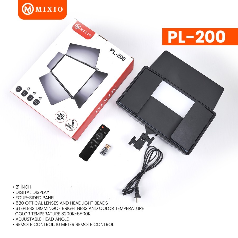 Jual MIXIO PL200 14" Lampu Foto LED Video Light LIVE STREAMING ...