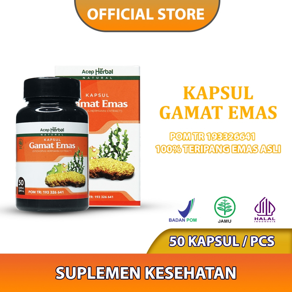 Jual Gamat Emas Kapsul Asli 100% Original Isi 50 Kapsul Obat Multi ...