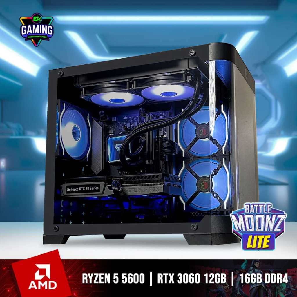 Jual PC Rakitan EK Gaming BattleMoonz BW - AMD Ryzen 5 5600 - RTX 3060 ...