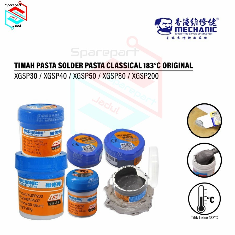 Jual Mechanic XGSP Series Timah Cair Pasta Solder 183°C Classical ...