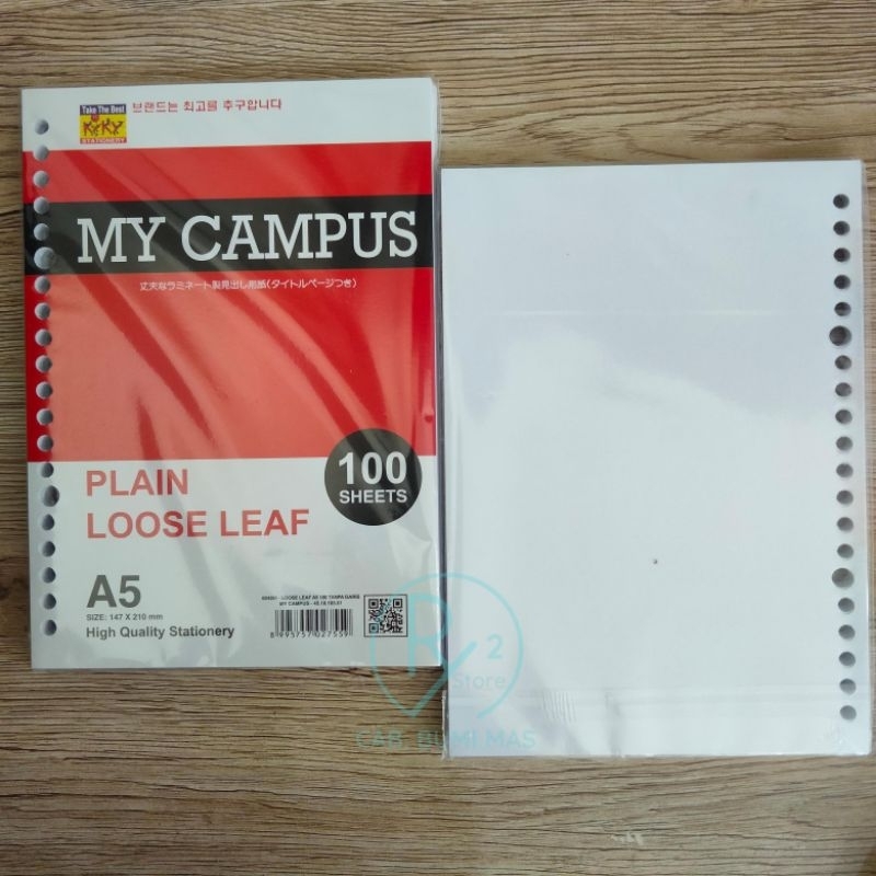 Jual (1 PCS) ISI BINDER A5 ISI 100 MY CAMPUS TANPA GARIS | Shopee Indonesia
