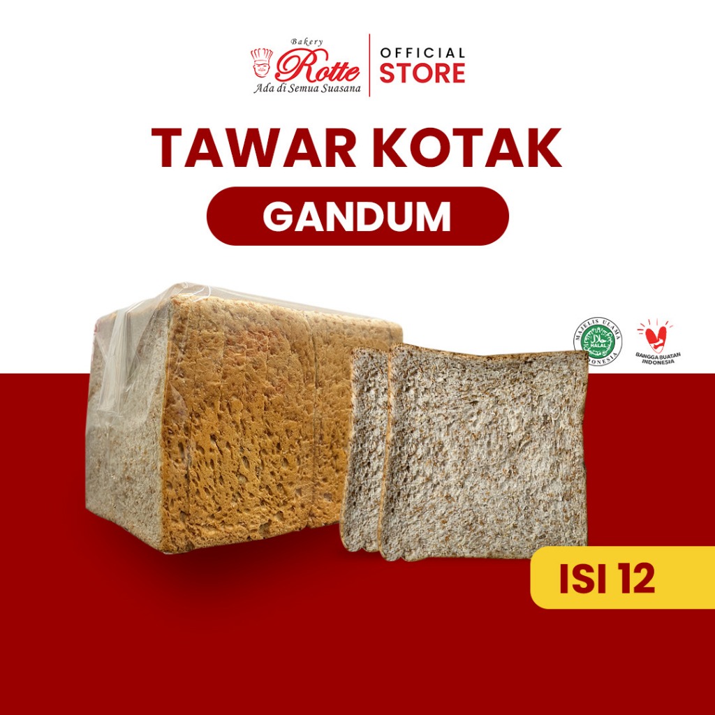 Jual Paket Isi 6 Roti Tawar Kotak Gandum Pekanbaru Rotte Bakery ...