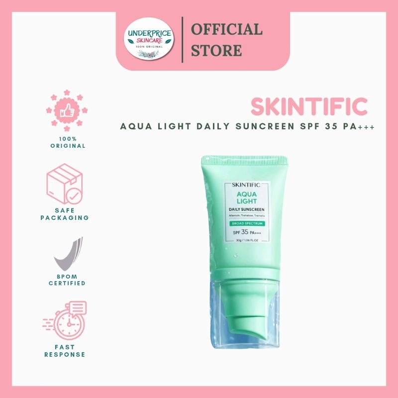 Jual SKINTIFIC Aqua Light Daily Suncreen For Acne Skin SPF 35 PA ...