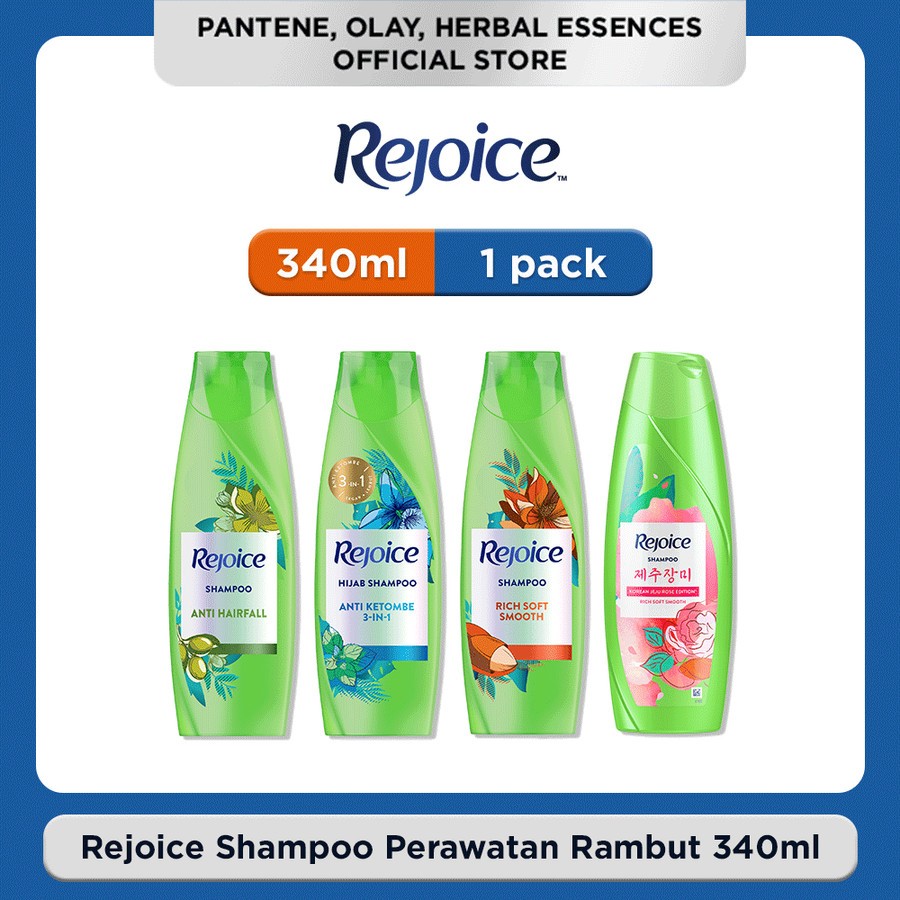Jual REJOICE 3 In 1 SHAMPOO SAMPO 340ml Perawatan Rambut Botol | Shopee Indonesia