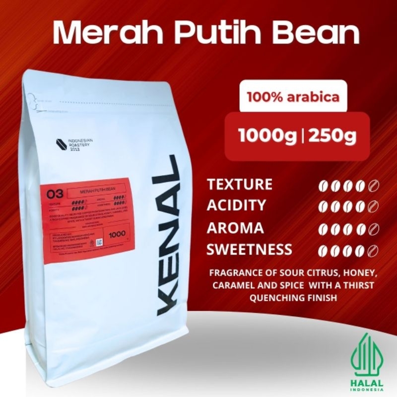 Jual Kenal coffee/kopi MERAH PUTIH bean/ground 100% Arabica 1kg ...