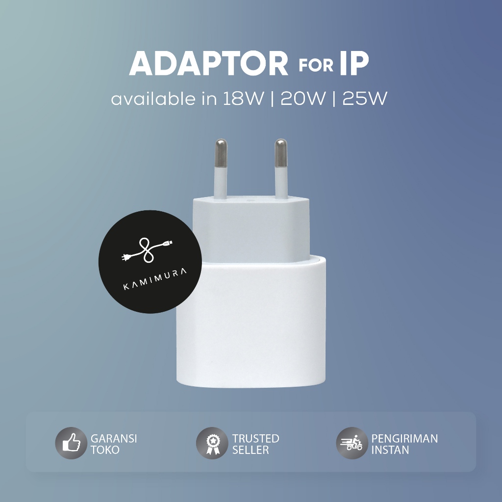 Jual USB C POWER ADAPTER 18W/20W/25W - FAST CHARGING ADAPTOR CHARGER IP ...