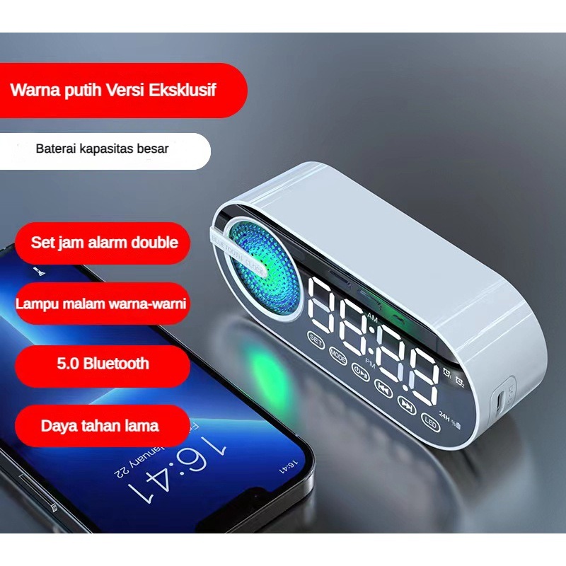 Jual Wireless Speaker with Clock FM G-30 Clock Speaker Jam Bluetooth Portable Dan FM Radio ...