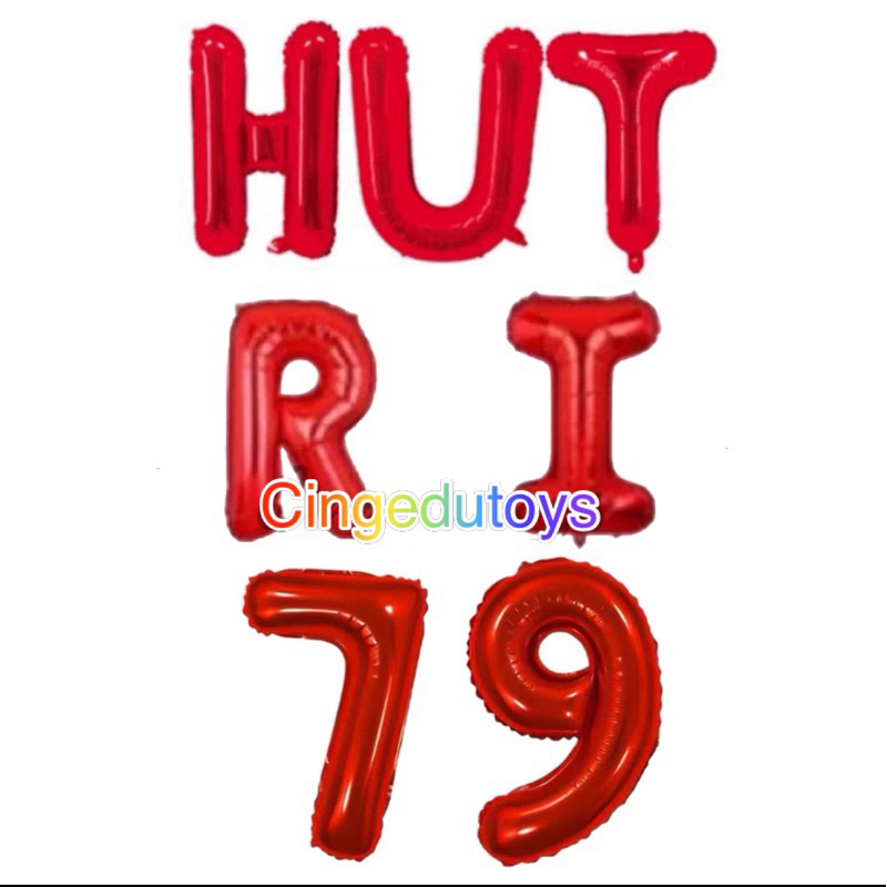 Jual Paket Set dirgahayu RI balon huruf HUT RI 80 | Shopee Indonesia