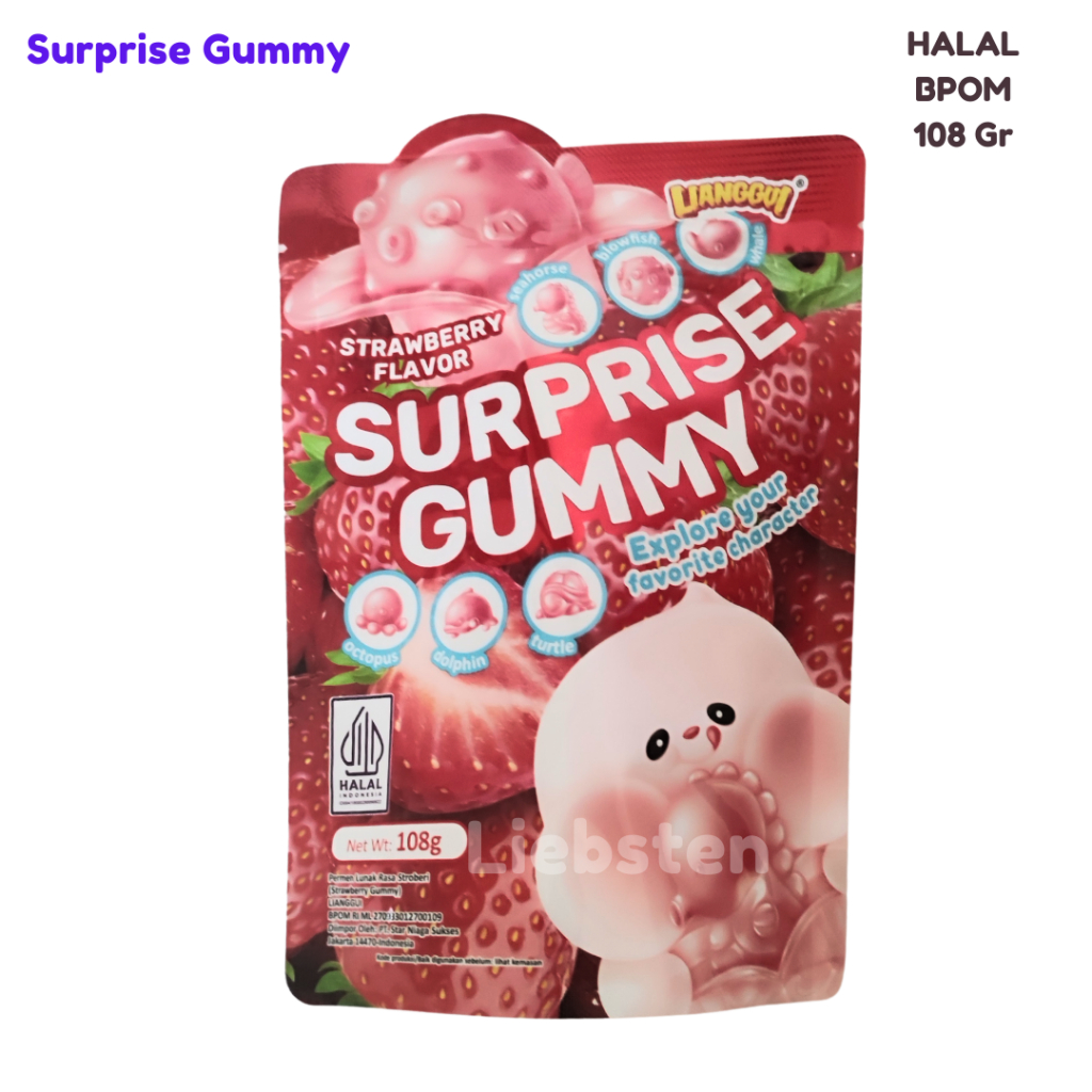 Jual Surprise Gummy Mango Grape Strawberry Permen Lunak Rasa Buah Aneka ...