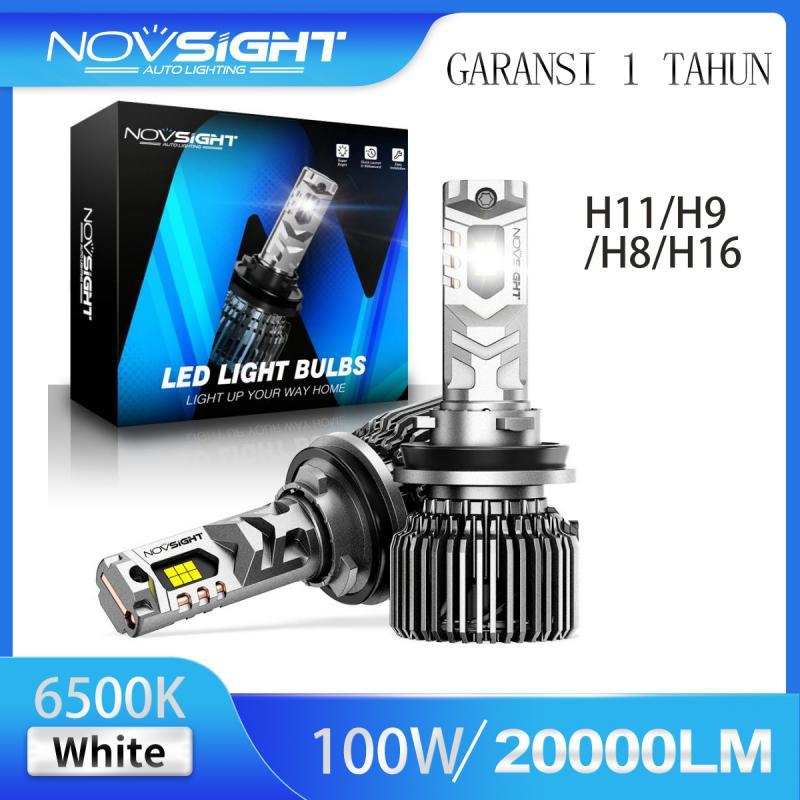 Jual 2 Buah Lampu Depan Mobil Novsight N75 H11 100W 20000lm Lampu Depan Mobil LED 6500K Lampu ...