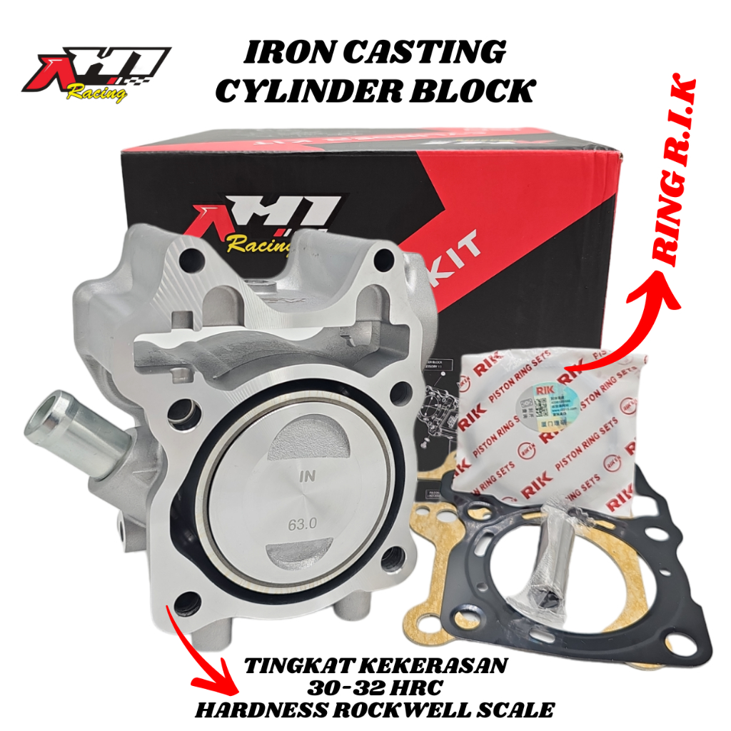 Jual BORING BLOCK BLOK SEHER BORE UP AH1 VARIO 125 150 PCX 150 62 63 MM PIN 13 PIN 14 SUPER IRON ...