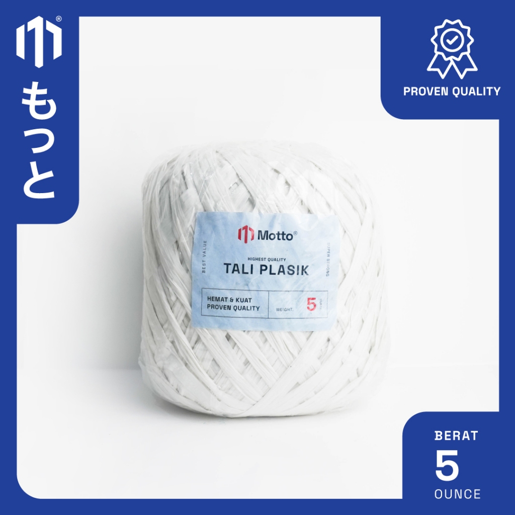 Jual Tali Rafia 5 Ons / 500 Gram Warna Putih - Tali Plastik Motto ...