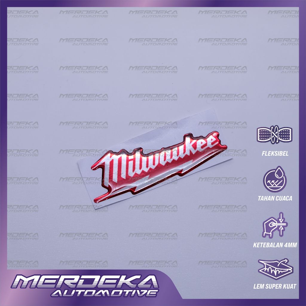 Jual Emblem logo milwaukee / emblem timbul milwaukee / sticker ...