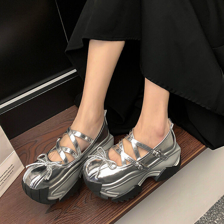 Jual Sepatu Olahraga Retro Mary Jane Sepatu Platform Sepatu Busur ...