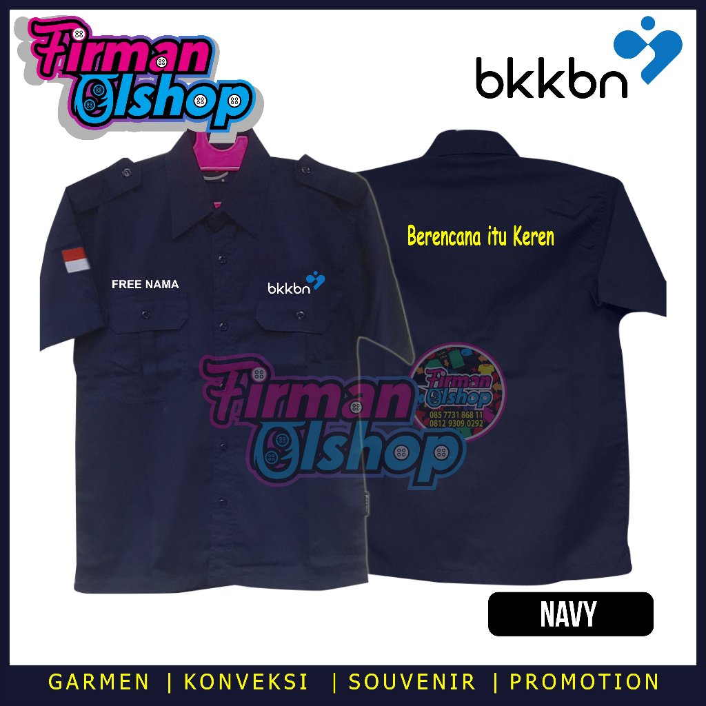 Jual BigSize Kemeja BKKBN Lengan PENDEK baju BKKBN seragam BKKBN KB ...