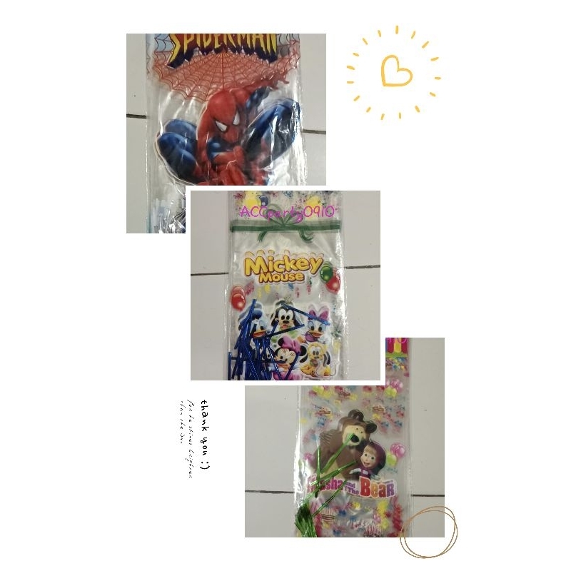 Jual Plastik Ulang Tahun / Plastik Bingkisan Snack / PP Ultah ( 18×36 ...