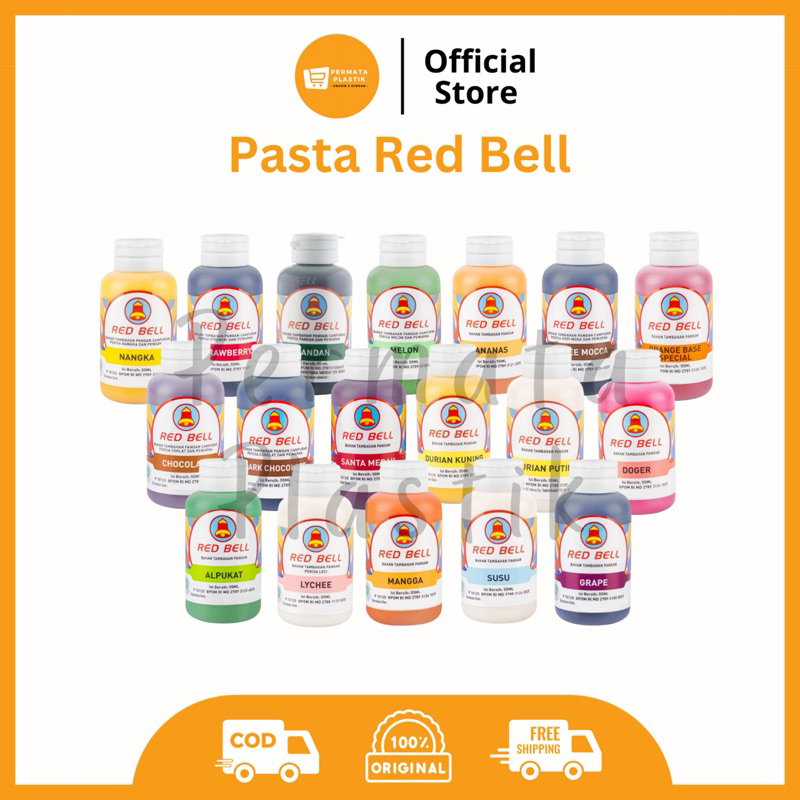 Jual Pasta Red Bell Perisa Makanan Minuman Redbell Pandan Strawberry ...