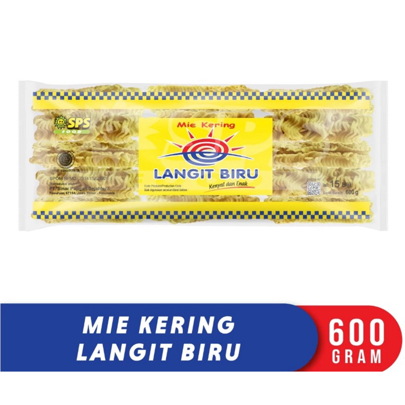 Jual Mie Kering Langit Biru 600 Gr (1 Pack) | Shopee Indonesia