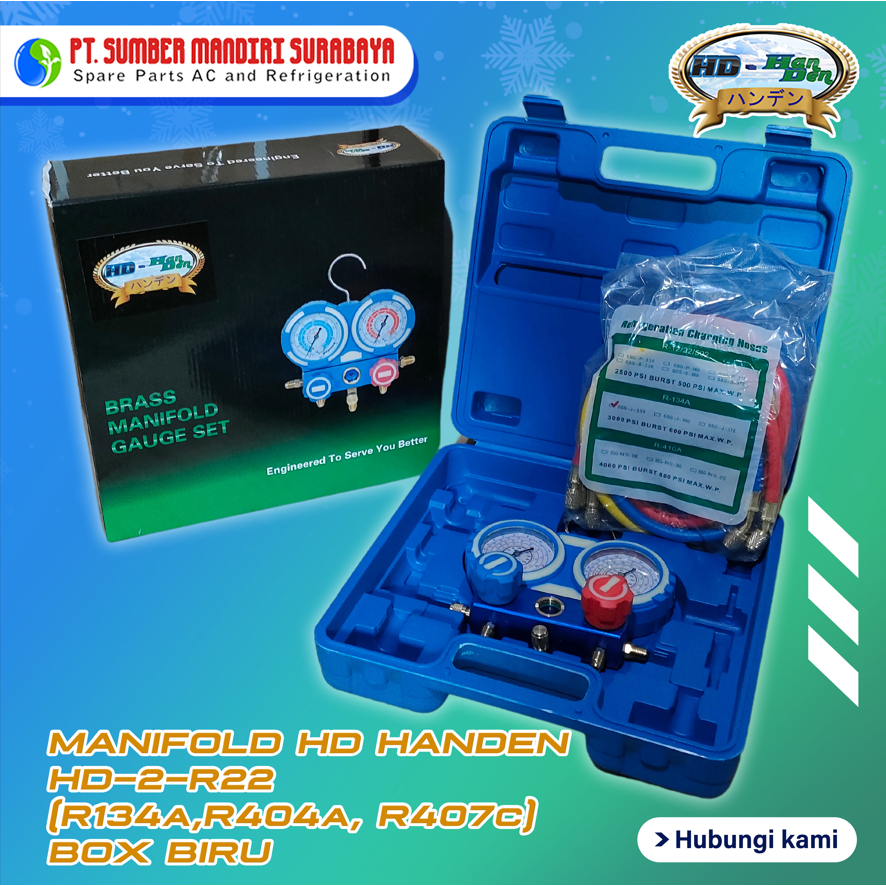 Jual Testing Manifold Set R22 HD-2-R22 ( R134a R404a R407c ) BOX ...