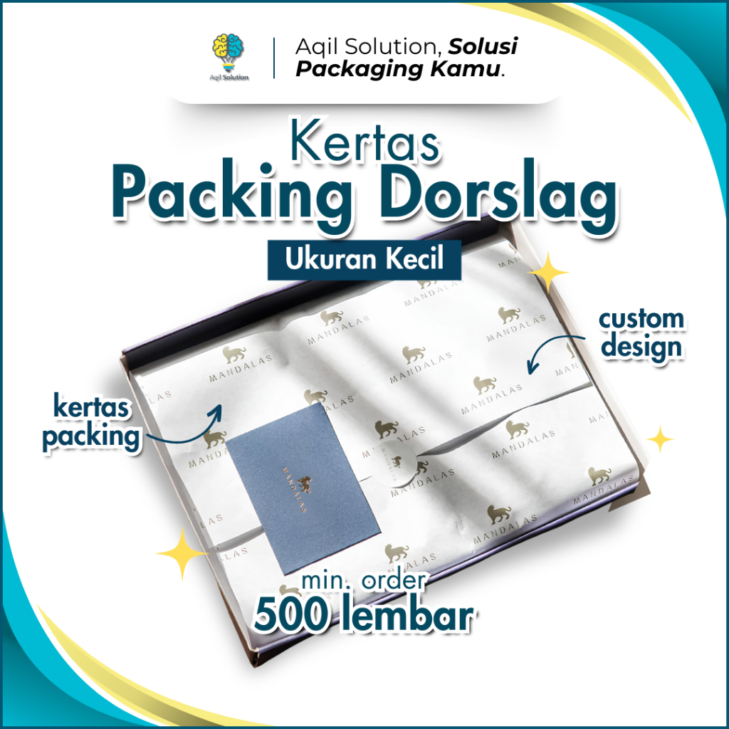 Jual (Custom Kecil) Kertas Dorslag Packing Mini Size / wrapping paper ...