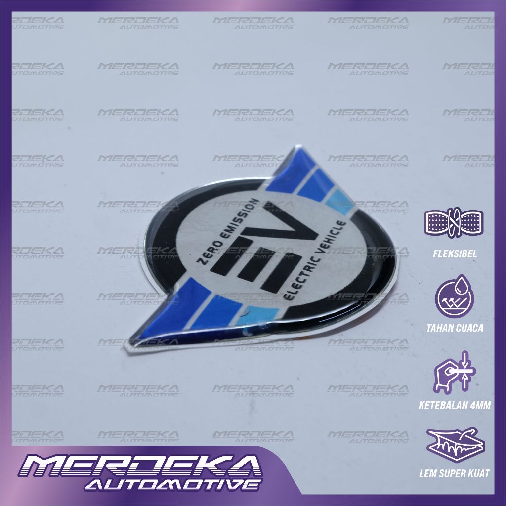 Jual emblem timbul sepeda motor listrik / stiker sepeda motor listrik ...