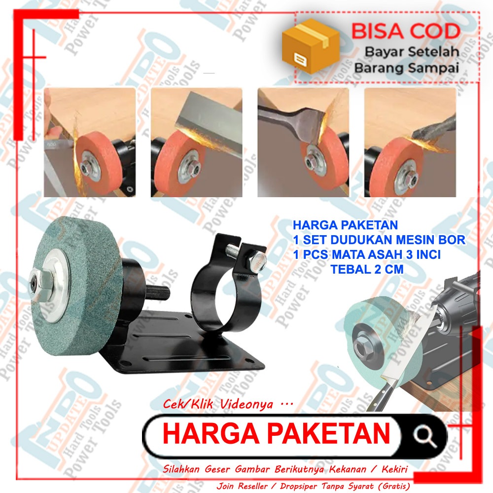 Jual BATU ASAH GERINDA 3 INCH Carbide Angle Grinder Wheel + Dudukan Bor ...